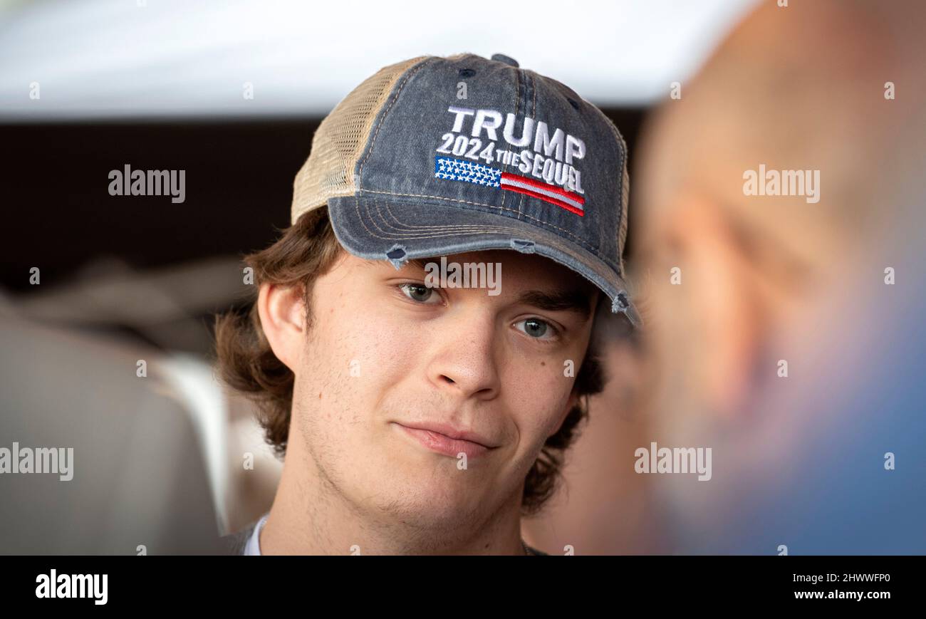 Cumming, Georgia, USA. 7th Mar, 2022. Donald Trump Jr. campaigns for ...