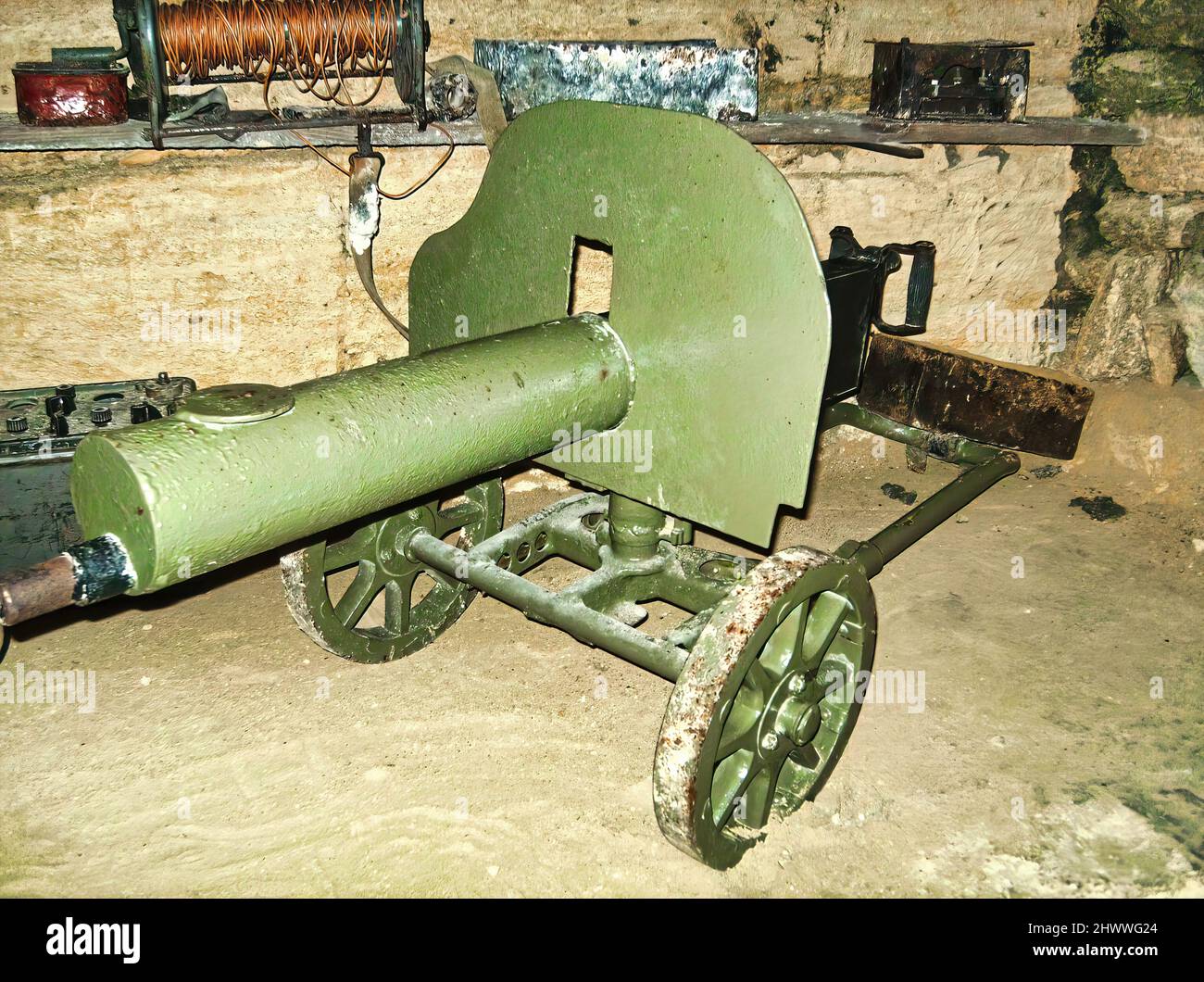 Weapons in the Odessa catacombs inside the "Museum of Partisan Glory ...