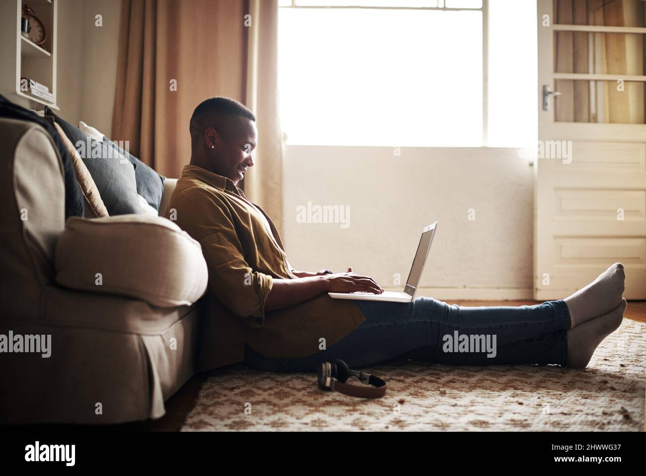 The Internet Looks Fun Today Full Length Shot Of A Handsome Young Man