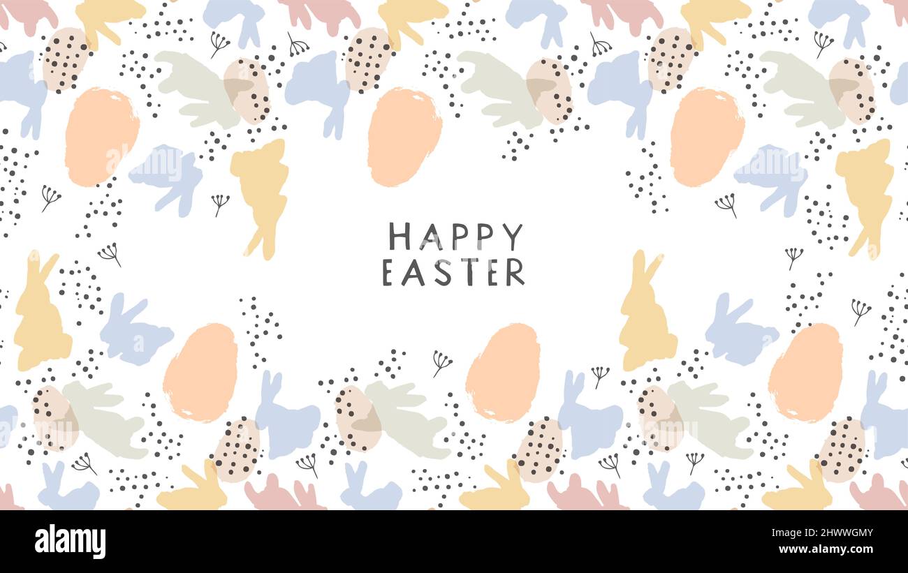 Rabbits illustration cute spring Stock Vector Images - Alamy