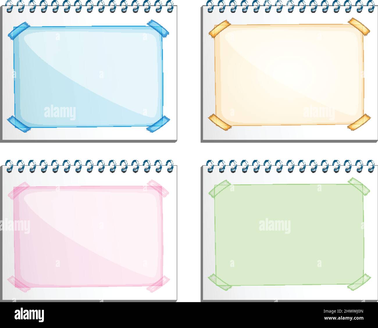 Set of black note page illustration Stock Vector Image & Art - Alamy