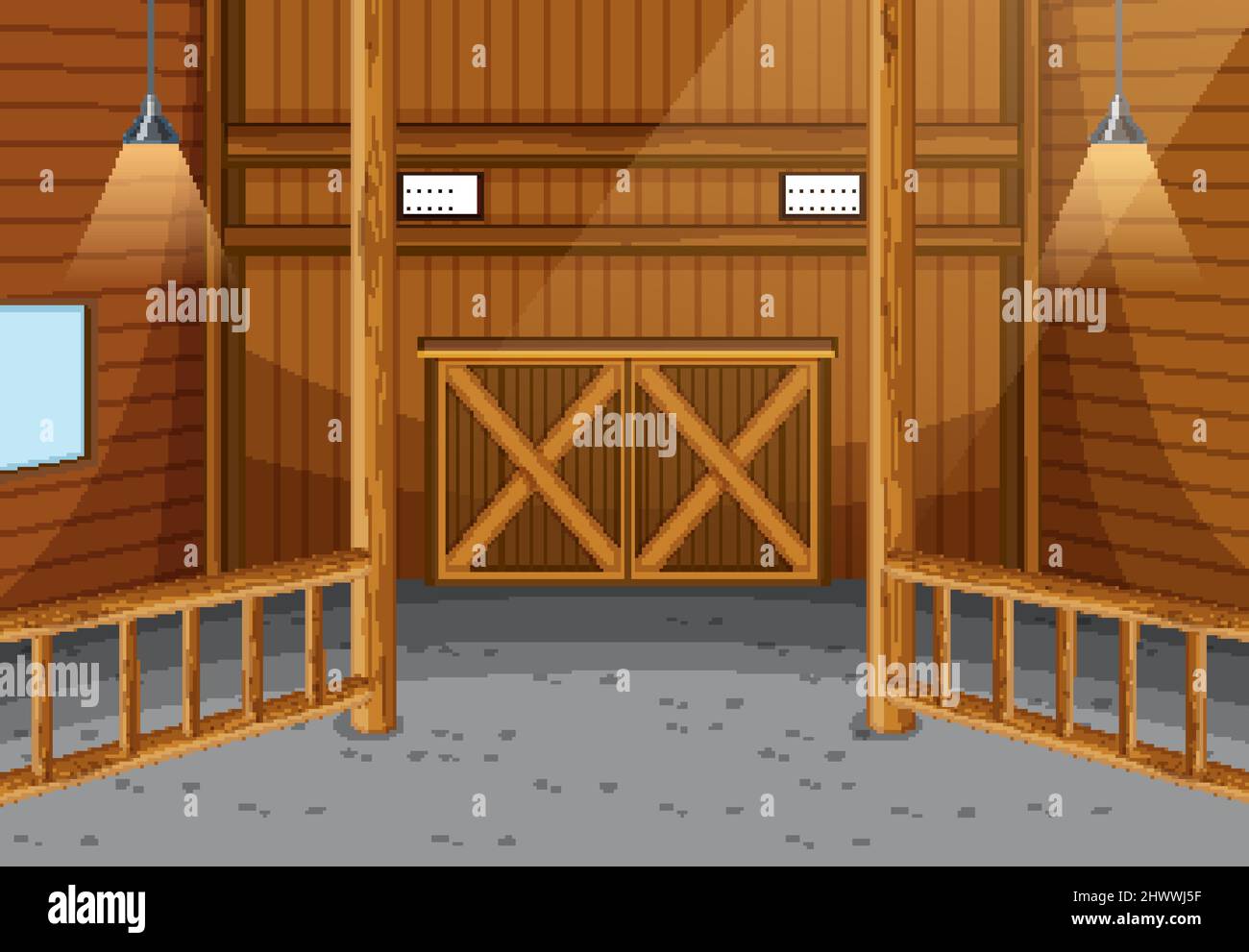 Scene inside the barn illustration Stock Vector Image & Art - Alamy