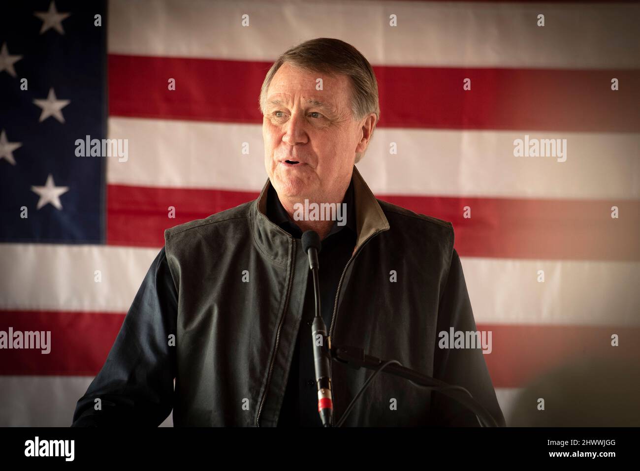 Cumming, Georgia, USA. 7th Mar, 2022. Donald Trump Jr. campaigns for ...