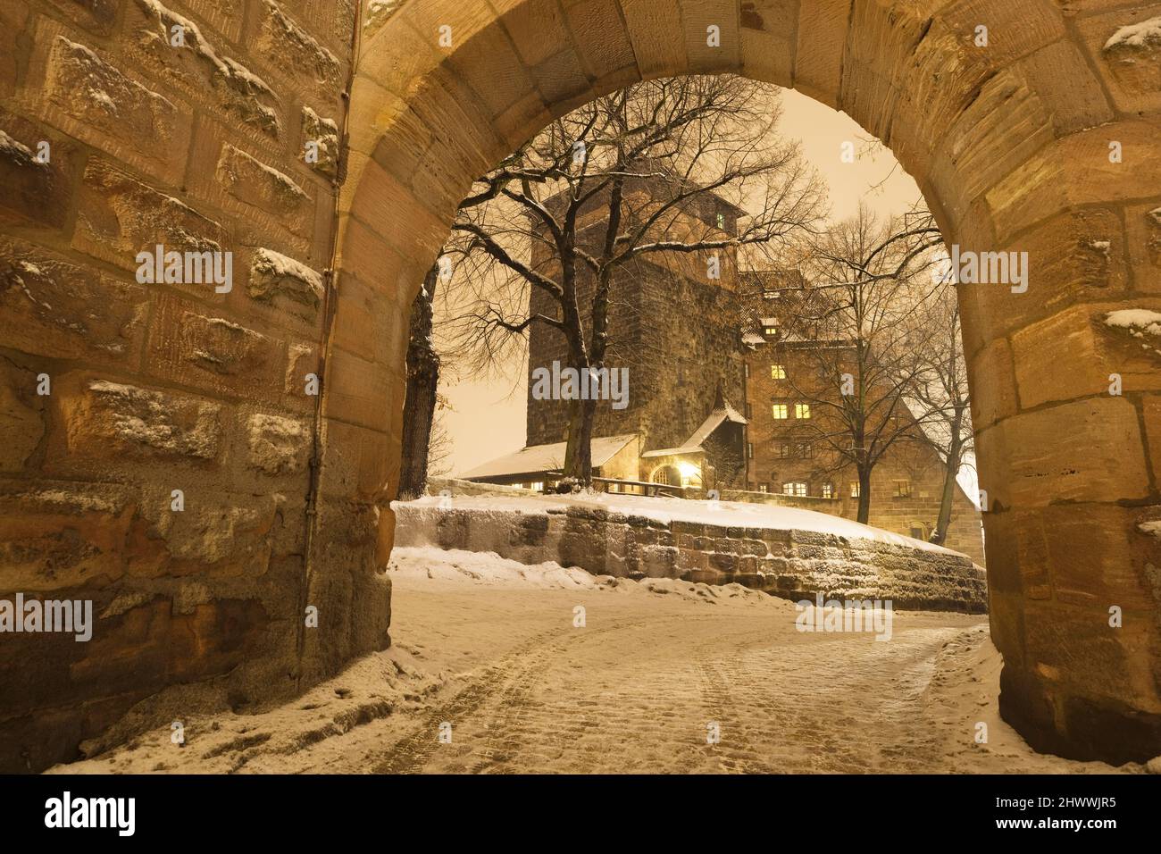 Stone arch, Nuremberg castle, Bavaria, Germany Stock Photo - Alamy