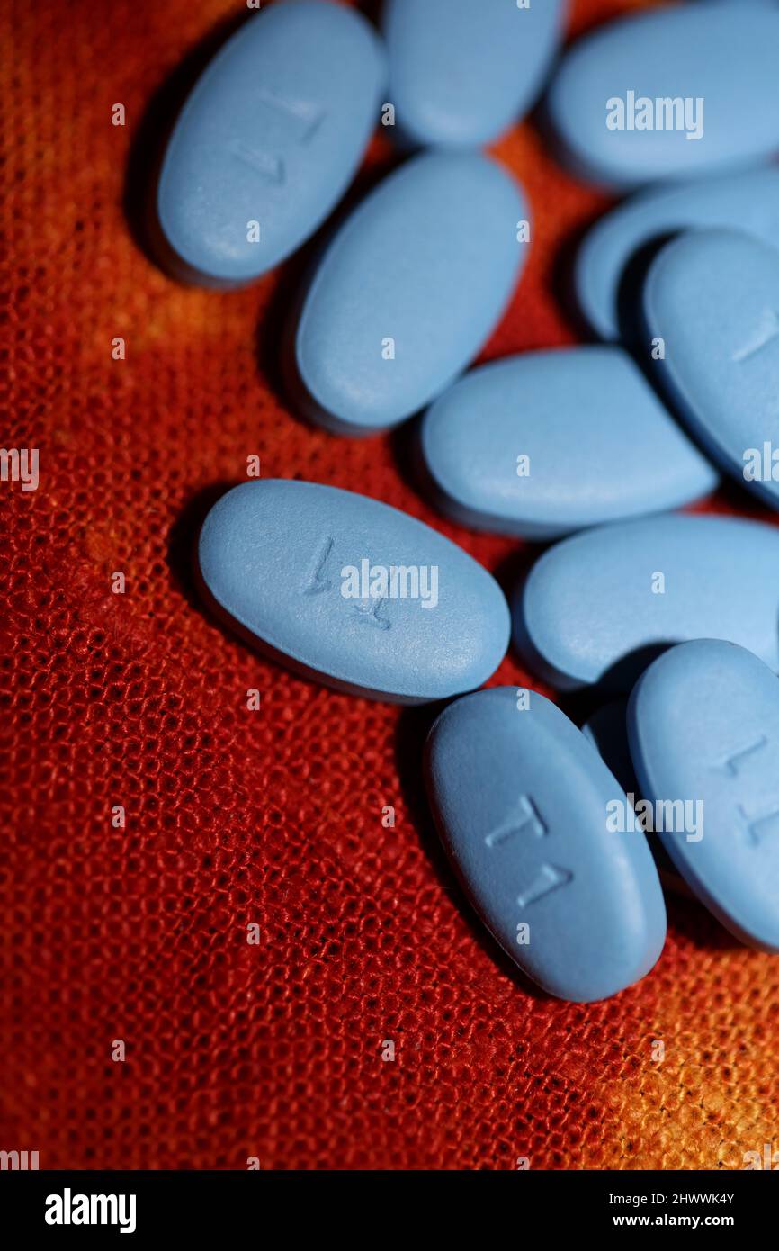 Blue medical pills close up background high quality big size prints ...