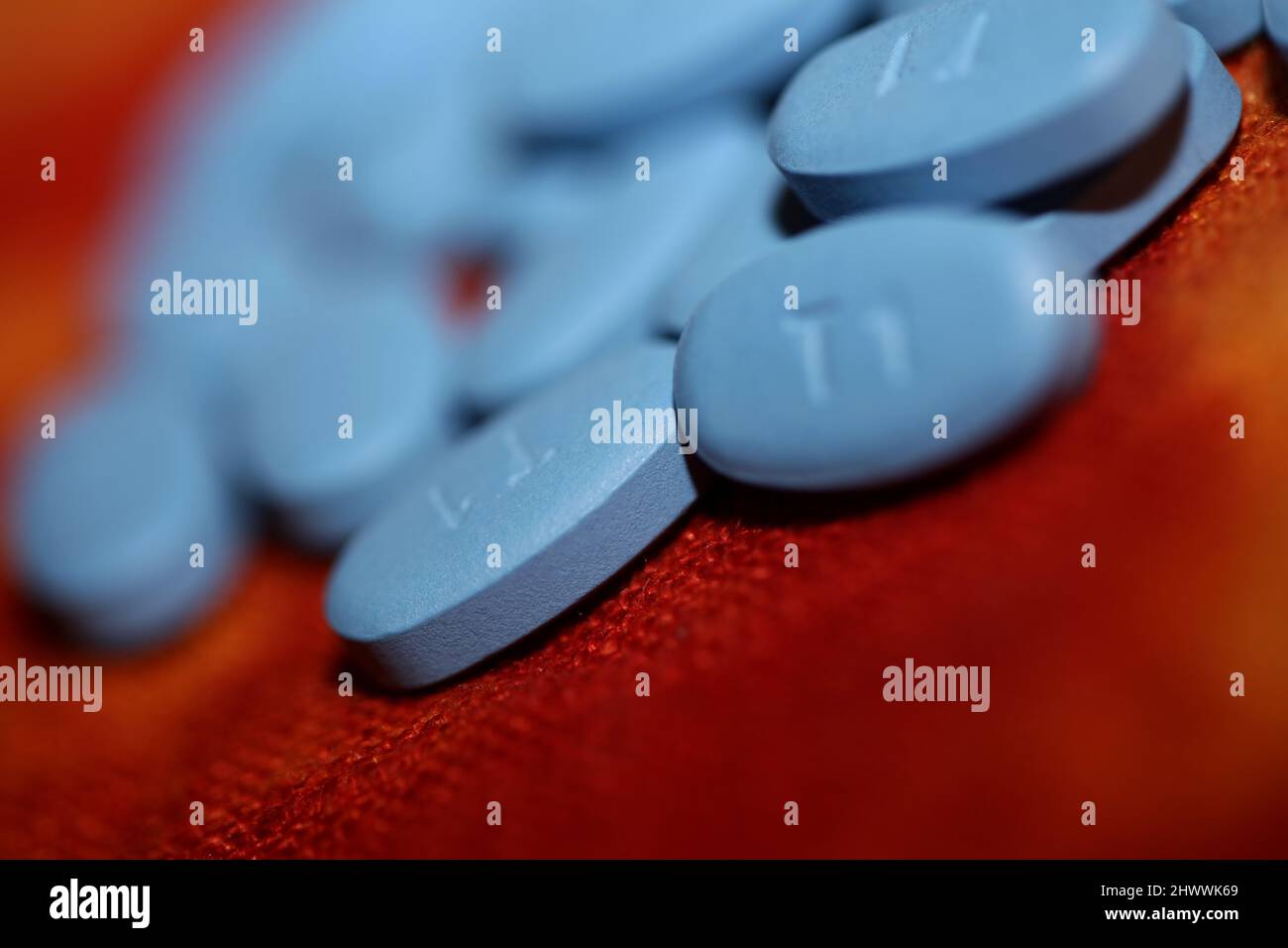 Blue medical pills close up background high quality big size prints ...