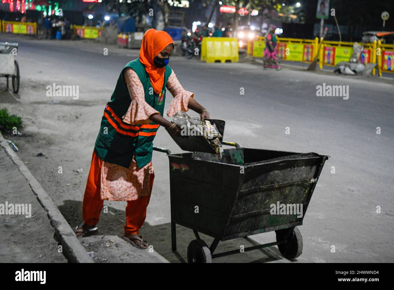 Dhaka, Bangladesh. 08th Mar, 2022. Nazma, a cleaning worker of the city ...