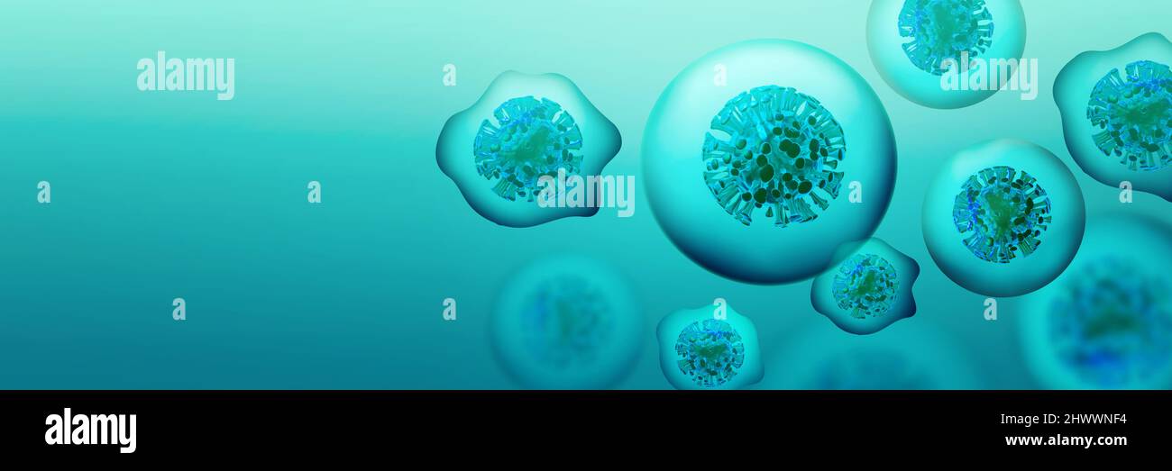 Dangerous corona virus, SARS pandemic risk concept. 3D illustration ...