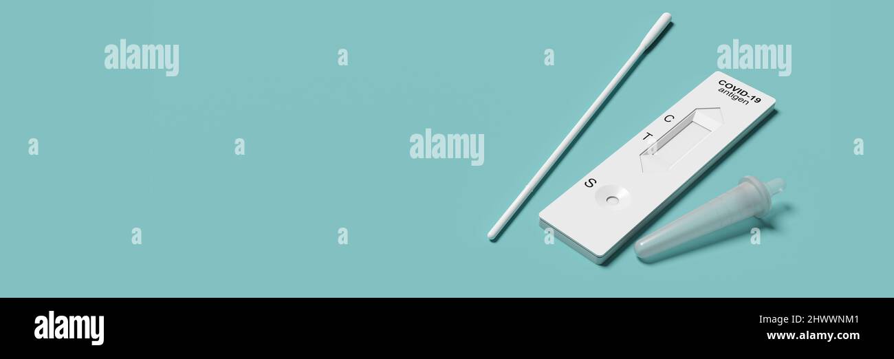 Covid rapid antigen nasal test. Self test at home or at corona test ...