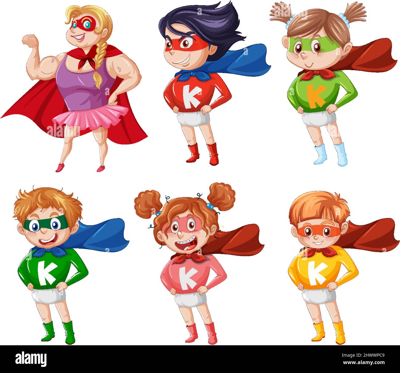 Set of young people doing different actions illustration Stock Vector ...