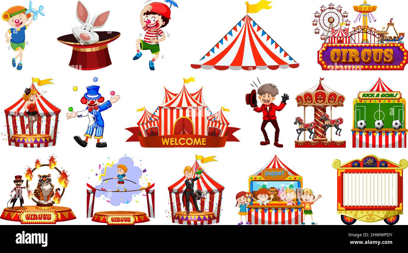 Circus Characters Vector