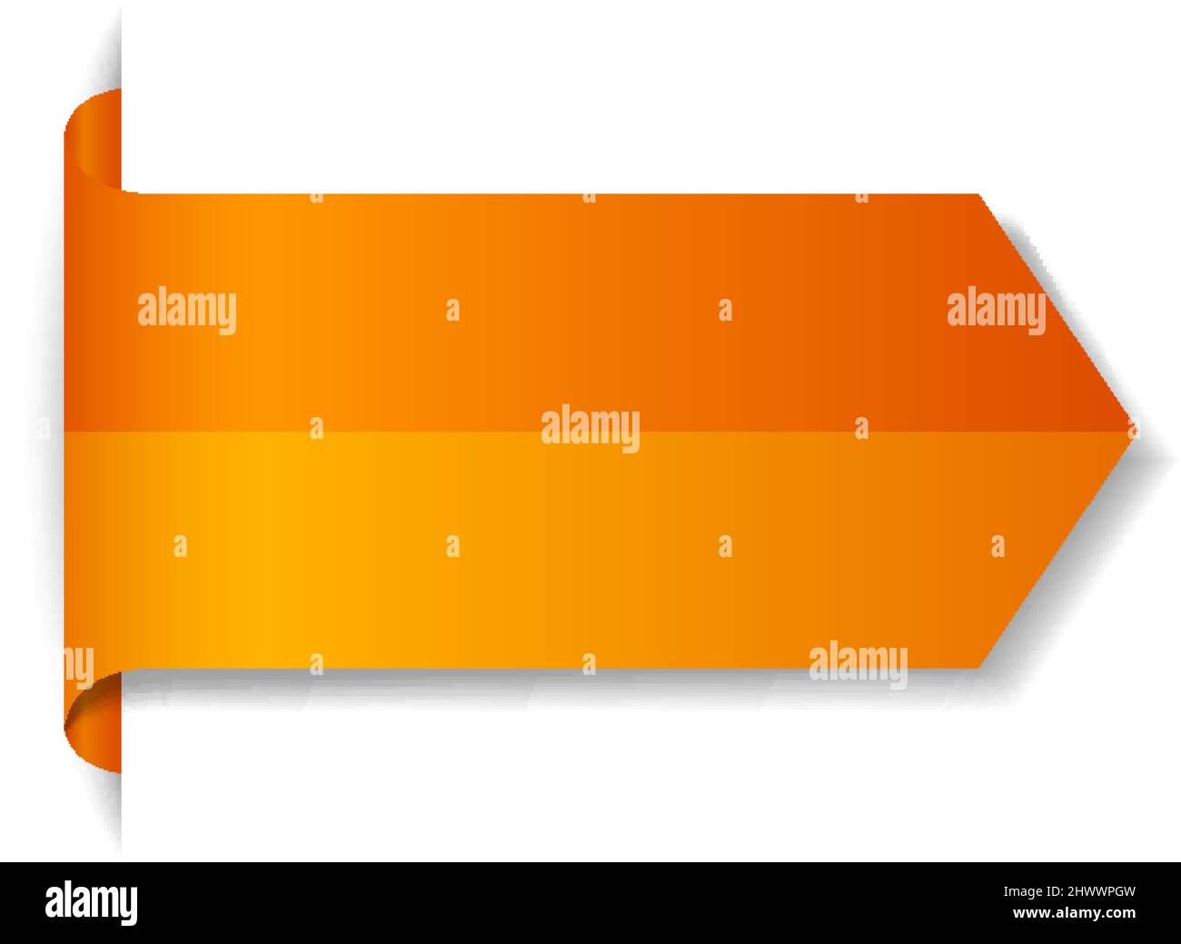 Orange banner design on white background illustration Stock Vector ...