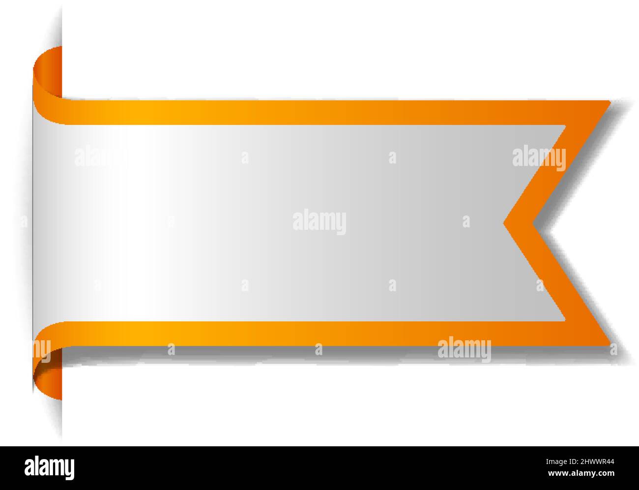 Orange banner design on white background illustration Stock Vector ...