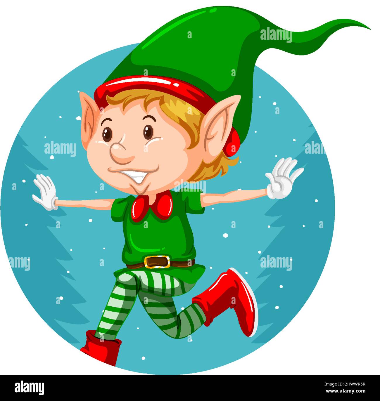 Christmas theme with Elf illustration Stock Vector Image & Art - Alamy