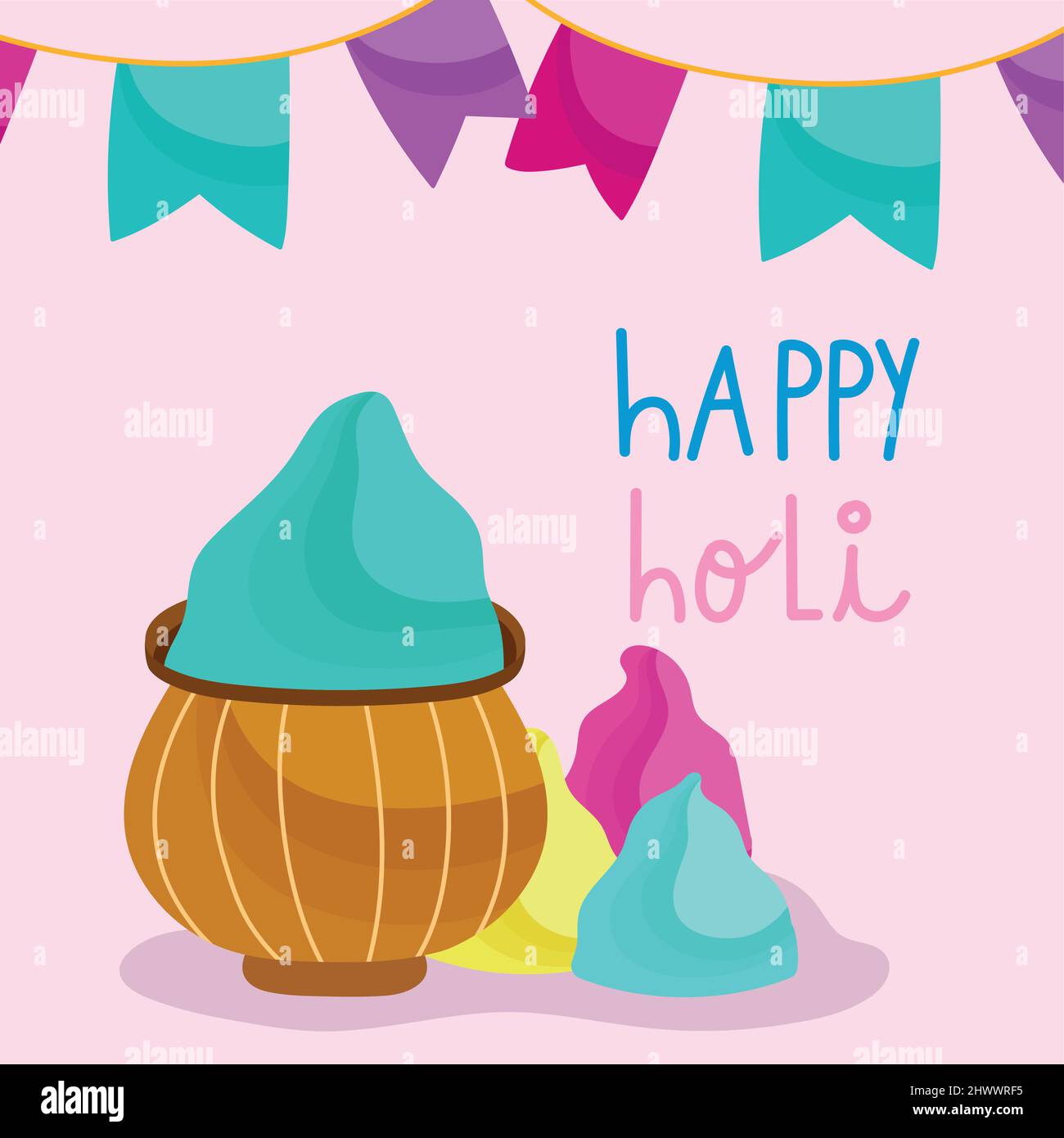 happy holi invitation card Stock Vector Image & Art - Alamy