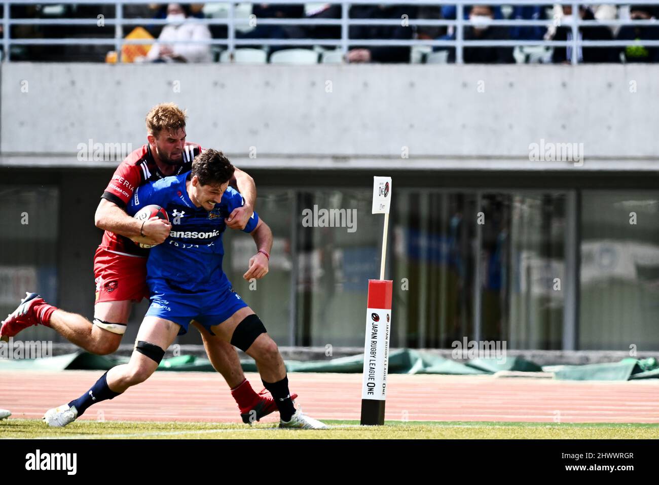 Osaka, Japan. 5th Mar, 2022. (L-R) Tyler Paul (NTT), Jack Cornelsen ...