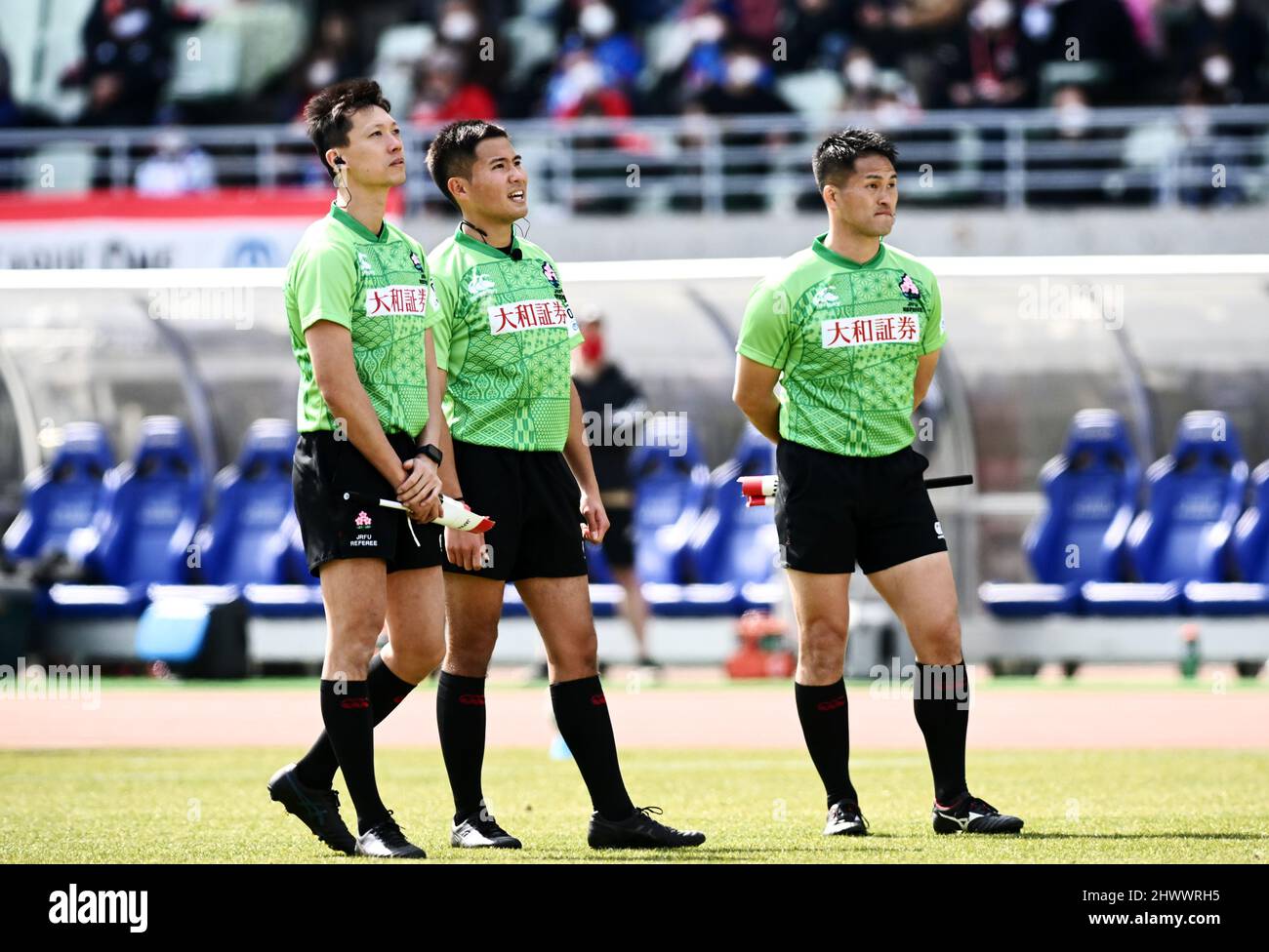Referees watch a TMO replay, MARCH 5, 2022 - Rugby : Japan Rugby League ...