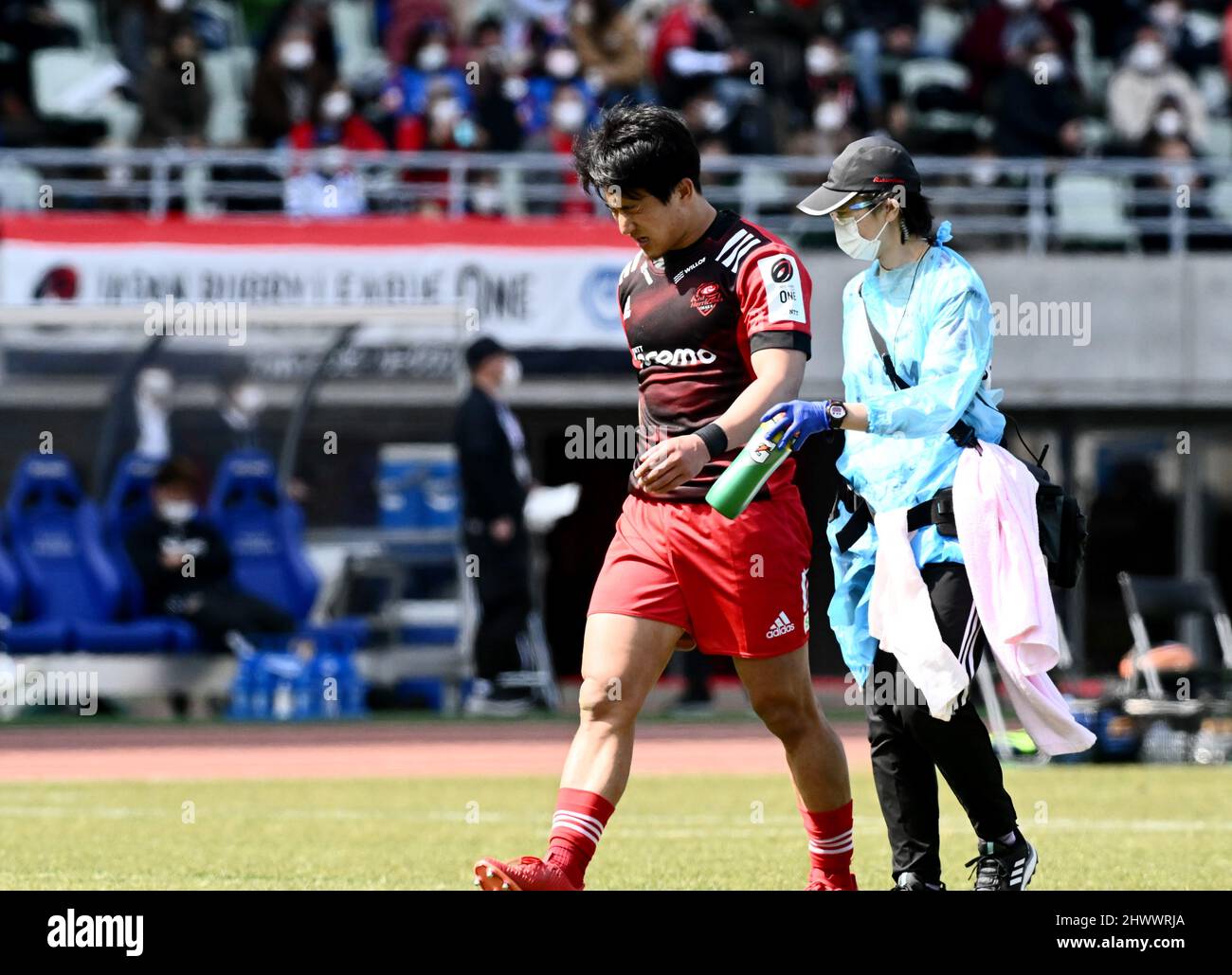 Osaka, Japan. 5th Mar, 2022. Yonhi Kimu (NTT) Rugby : Japan Rugby League One match between NTT ...