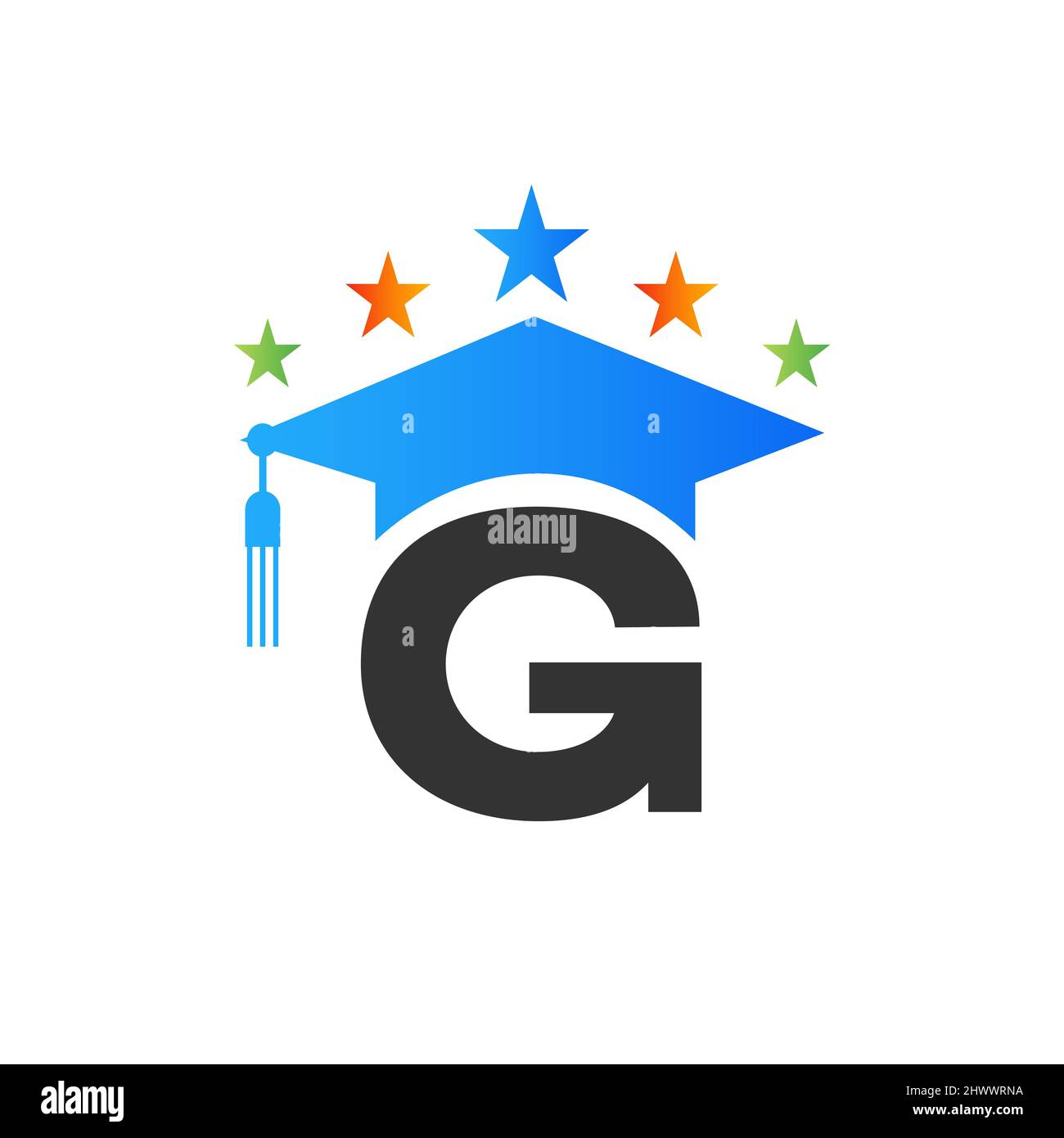 Letter G Education Logo Initial Graduation Cap Concept. Education Logo ...