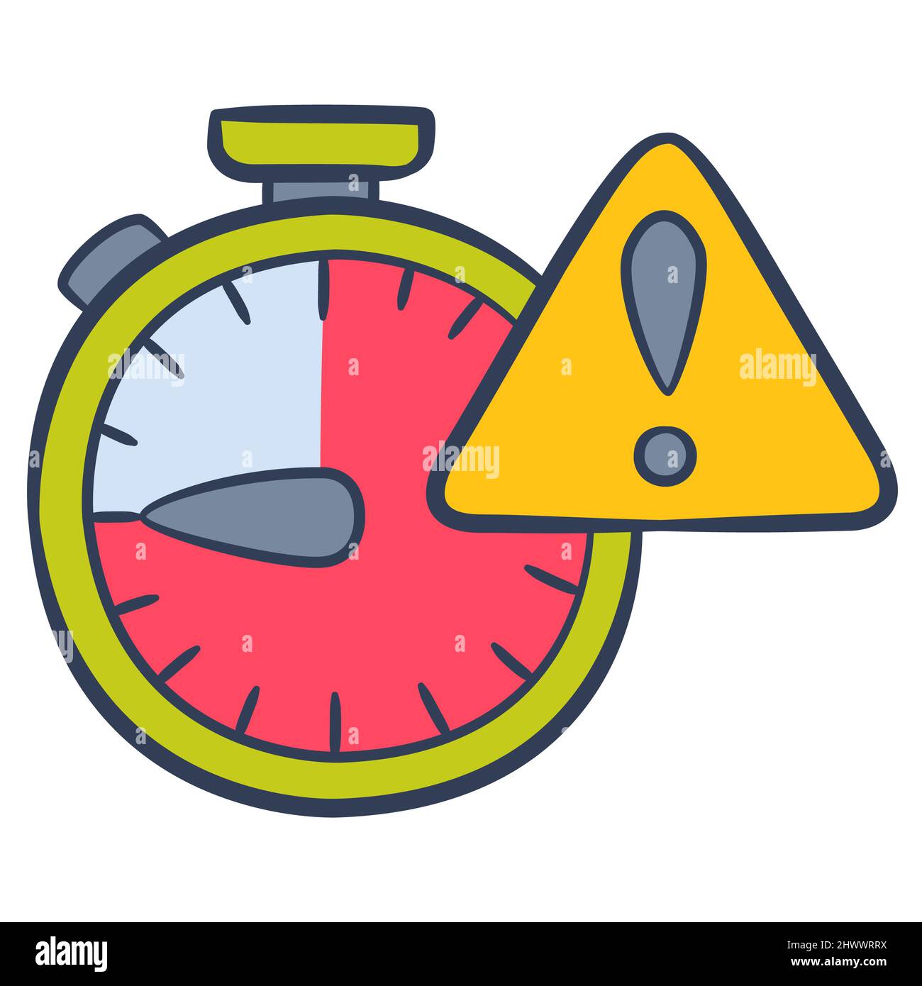 deadline time alocation warning warn expired timer single isolated icon ...