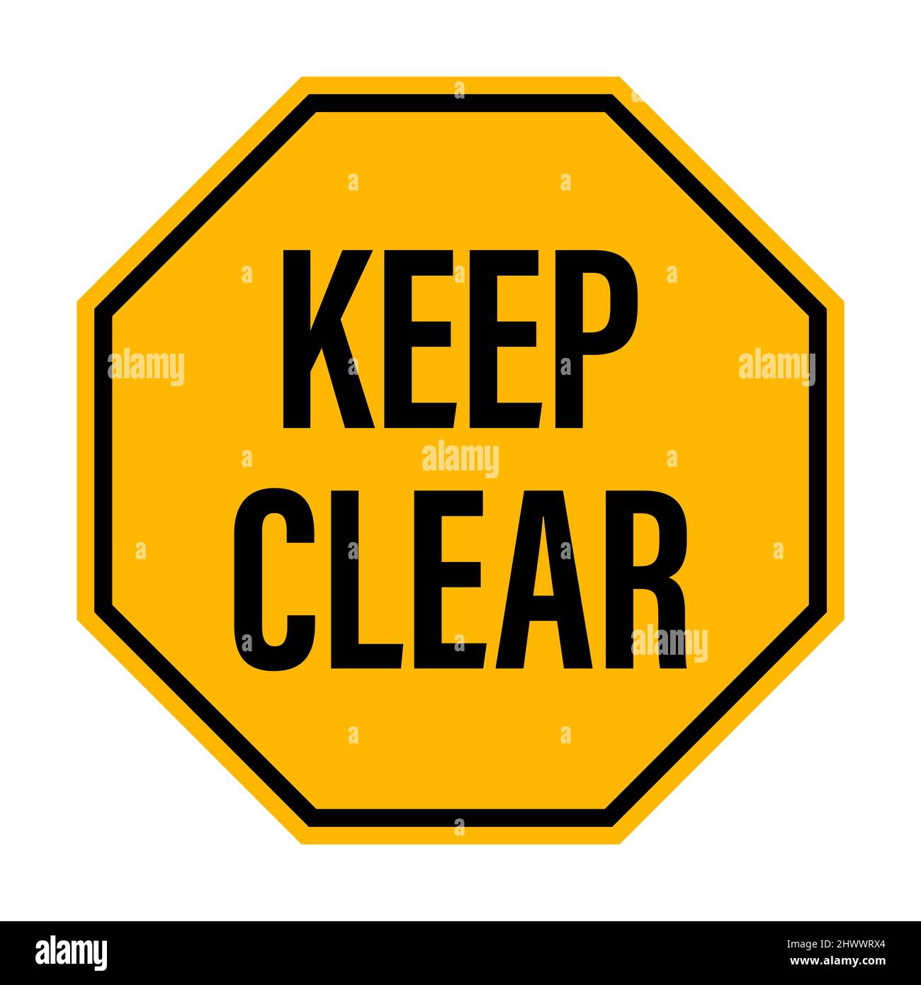 Keep clear industrial warning sign icon vector for your web design ...