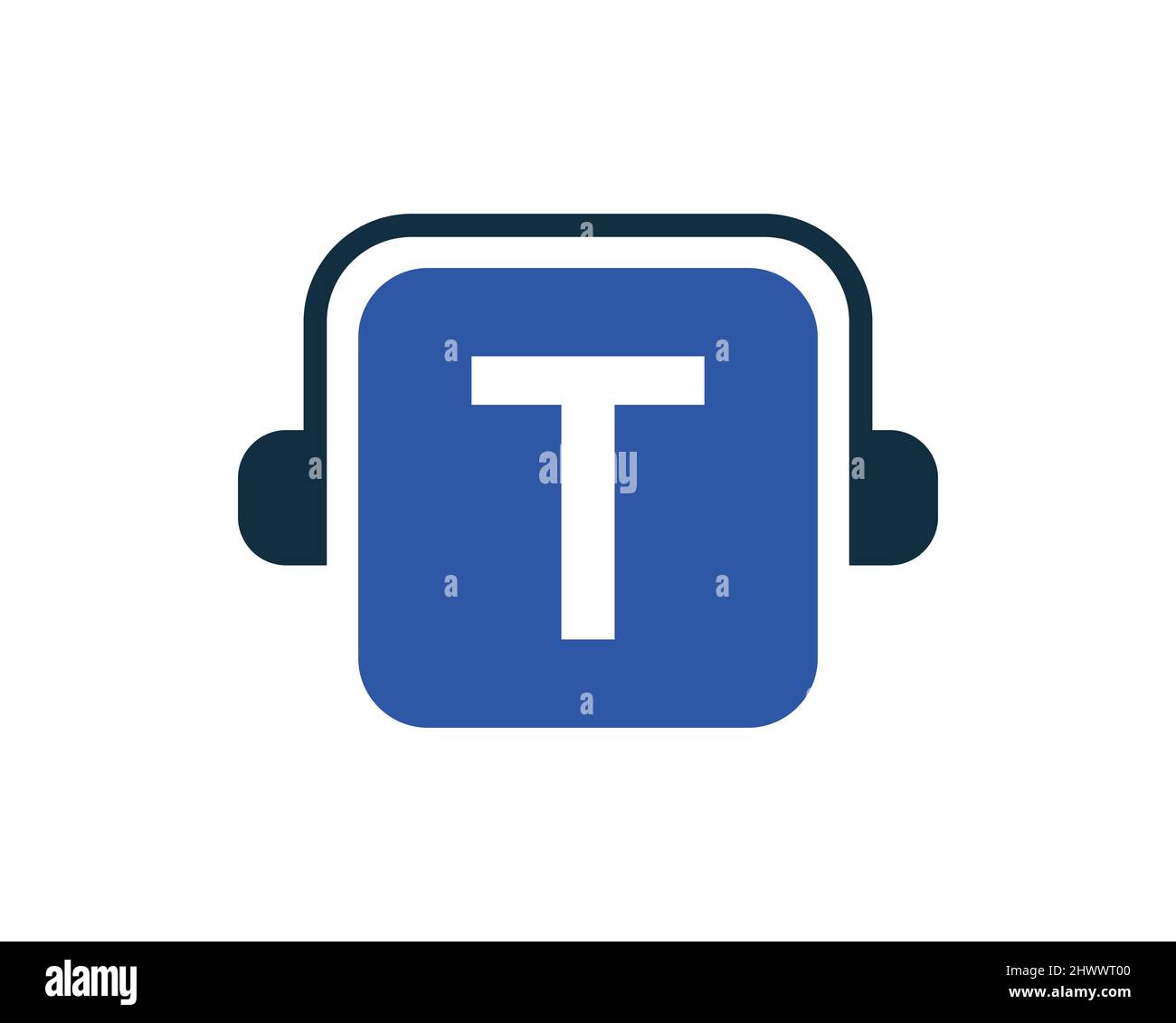 Headphone Template On T Letter. Letter T Music Logo Design. Dj Music ...