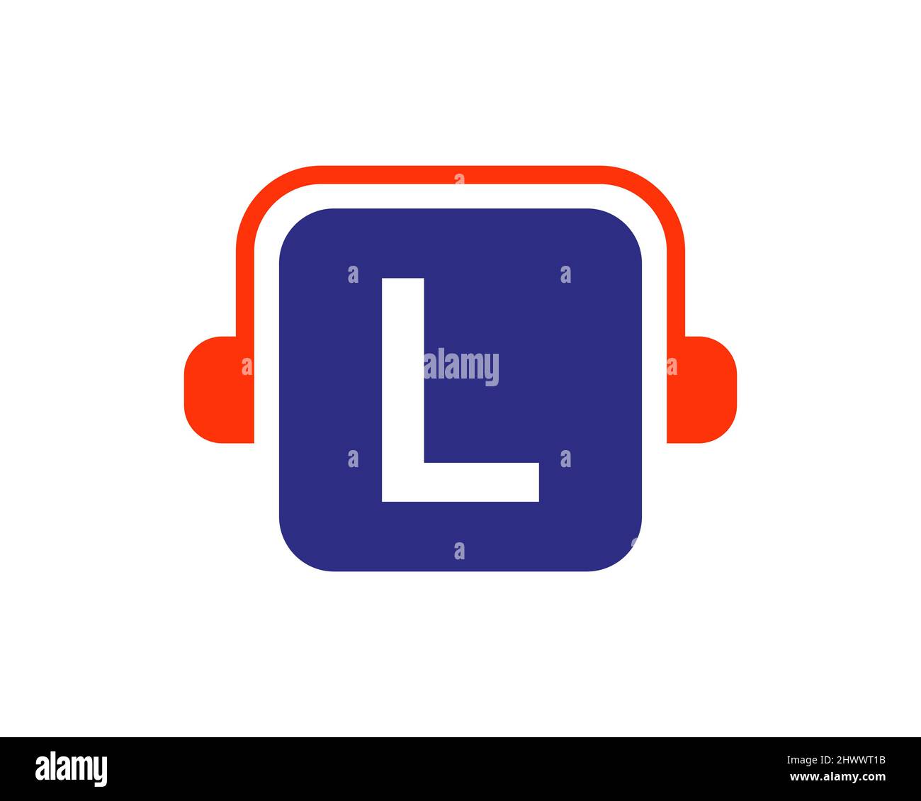 Headphone Template On L Letter. Letter L Music Logo Design. Dj Music ...