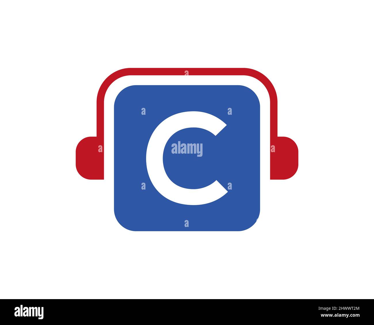 Headphone Template On C Letter. Letter C Music Logo Design. Dj Music ...