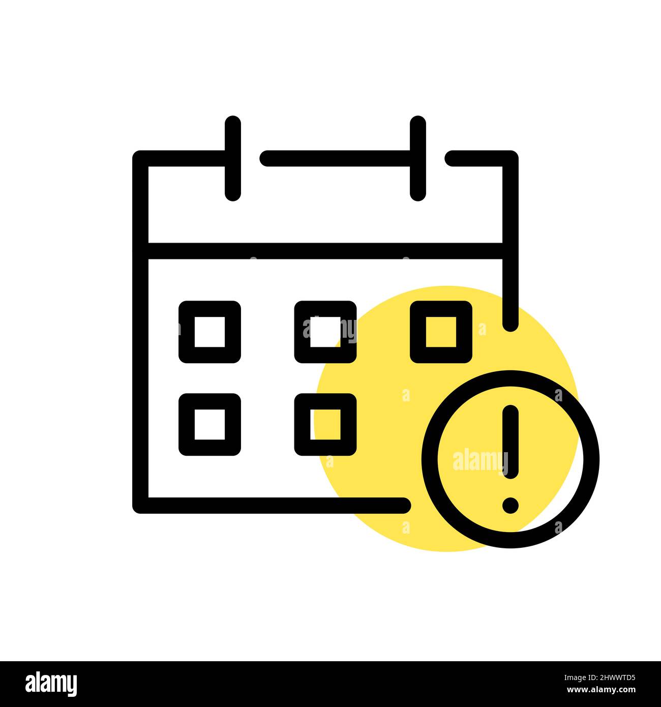 Calendar with exclamation mark. Important event notification. Pixel ... Calendar with exclamation mark. Important event notification. Pixel ...