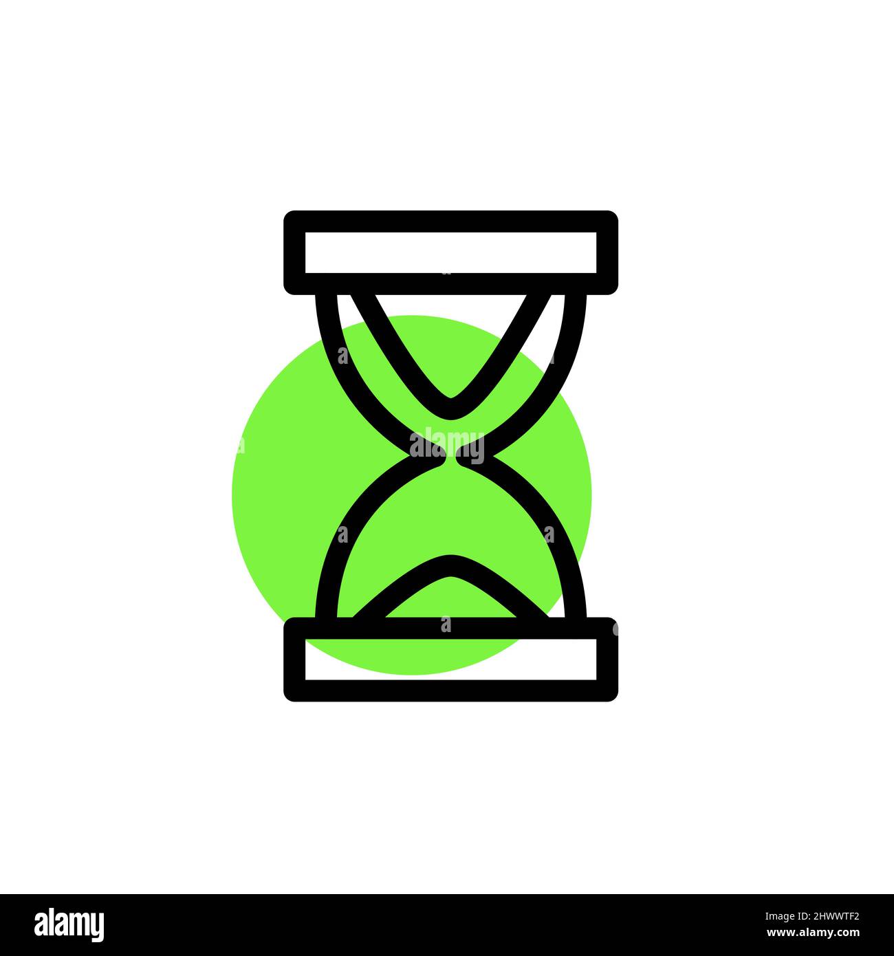 Hourglass timer and waiting period icon. Pixel perfect, editable stroke ...