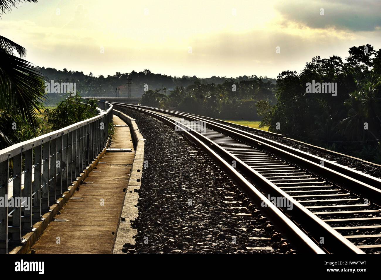Landscape Image of Railway Track in Sri Lanka Stock Photo - Alamy