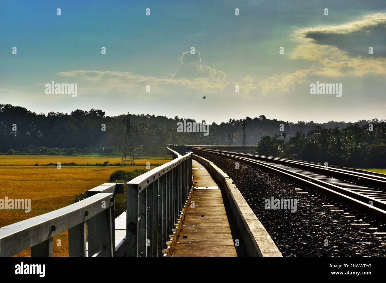 Landscape Image of Railway Track in Sri Lanka Stock Photo - Alamy