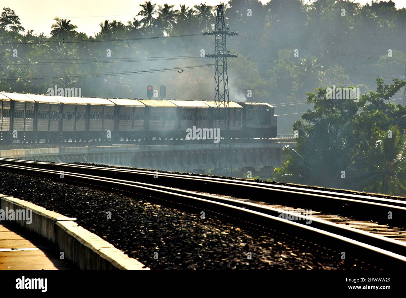 Landscape Image of Railway Track in Sri Lanka Stock Photo - Alamy