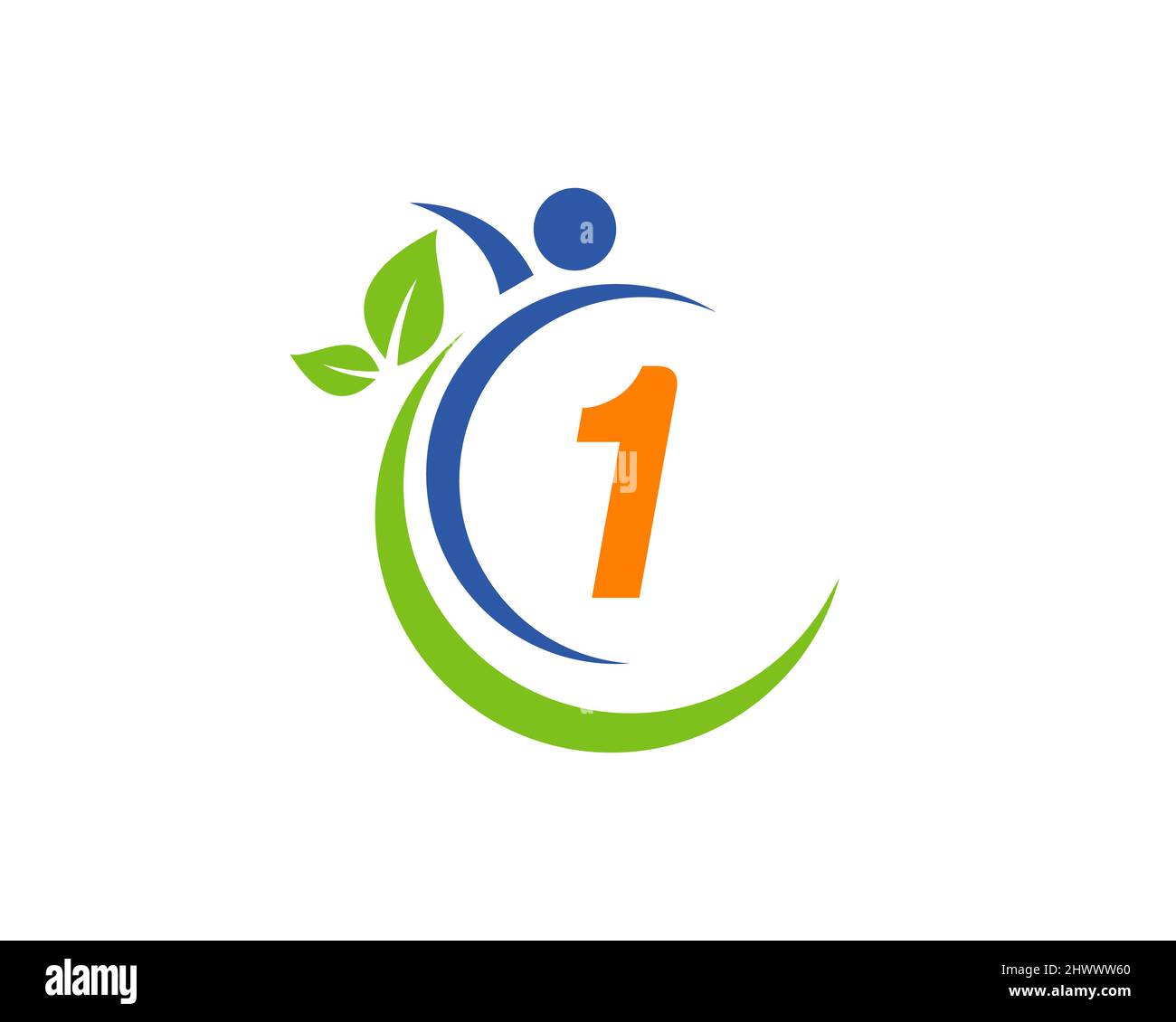Human Health Logo On Letter 1. Letter 1 Health Care Logo Template ...