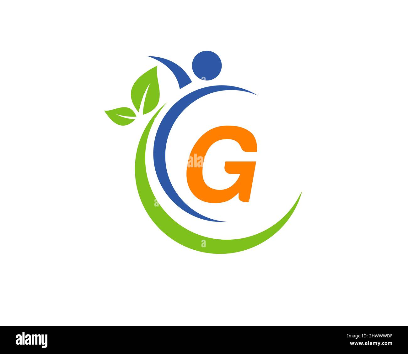 Human Health Logo On Letter G. Letter G Health Care Logo Template ...