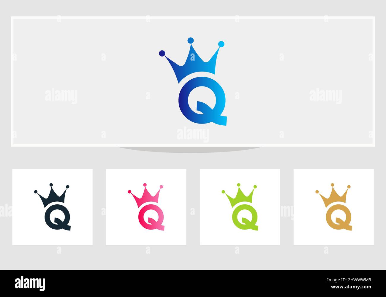 Crown Logo. Crown Logo ON Letter Q Logo Design, Gold, Beauty, Fashion ...