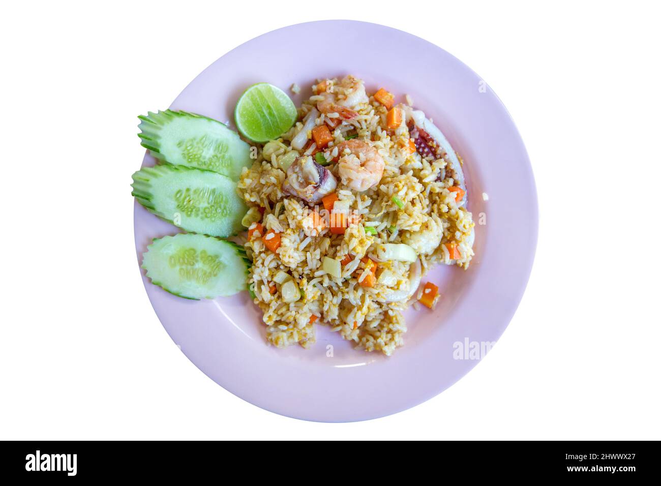 Fried rice top view Cut Out Stock Images & Pictures - Alamy