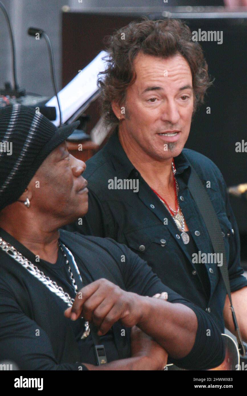Bruce Springsteen and Clarence Clemons performing on NBC's "Today" Show ...