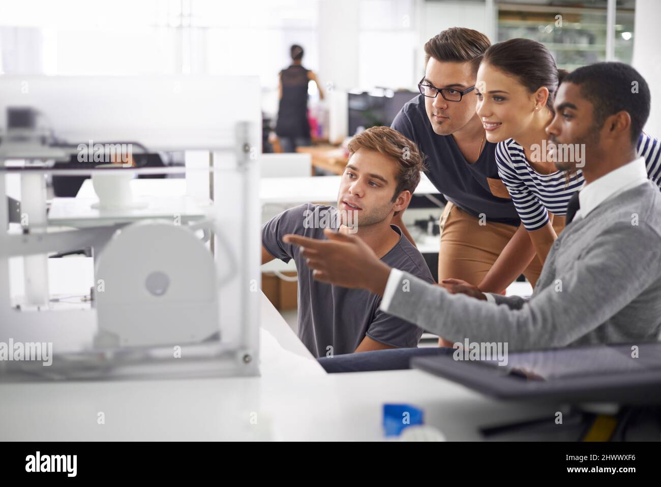 Last minute quality check. A shot of colleagues working together in the ...