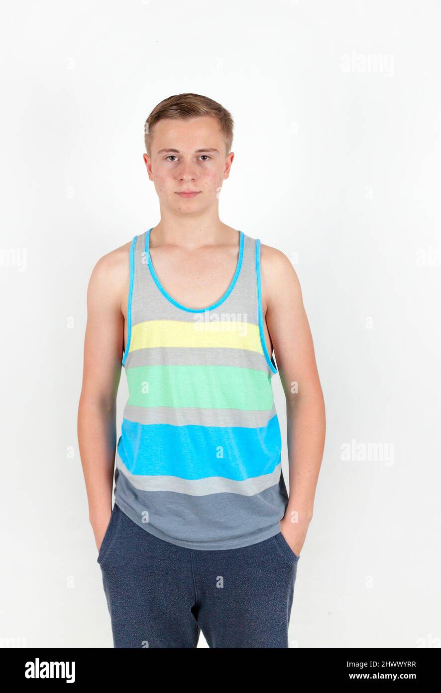 Portrait of a positive adolescent boy in puberty Stock Photo - Alamy