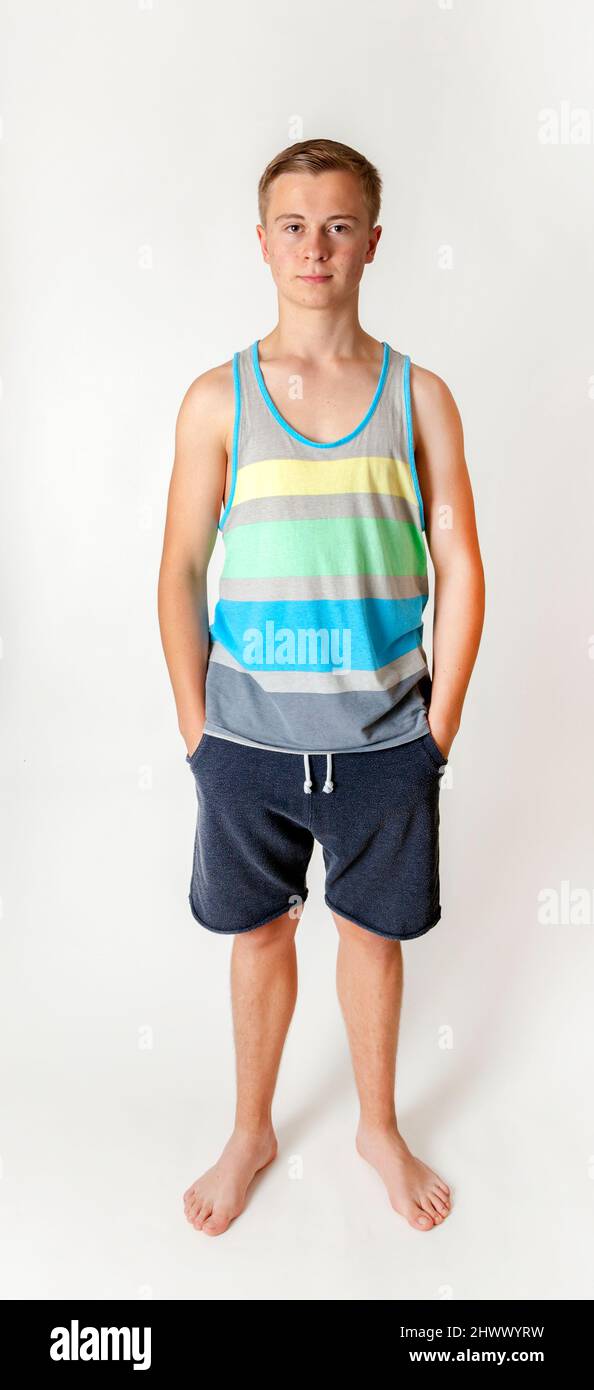 Portrait of a positive adolescent boy in puberty Stock Photo - Alamy