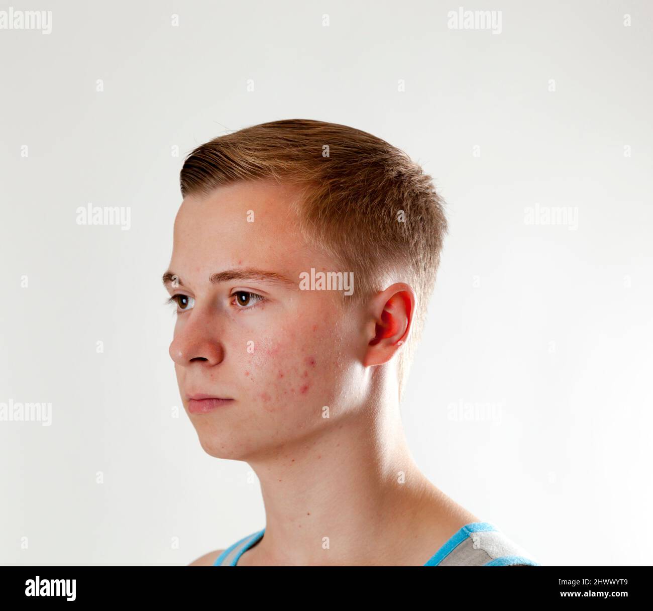 Portrait of a positive adolescent boy in puberty Stock Photo - Alamy