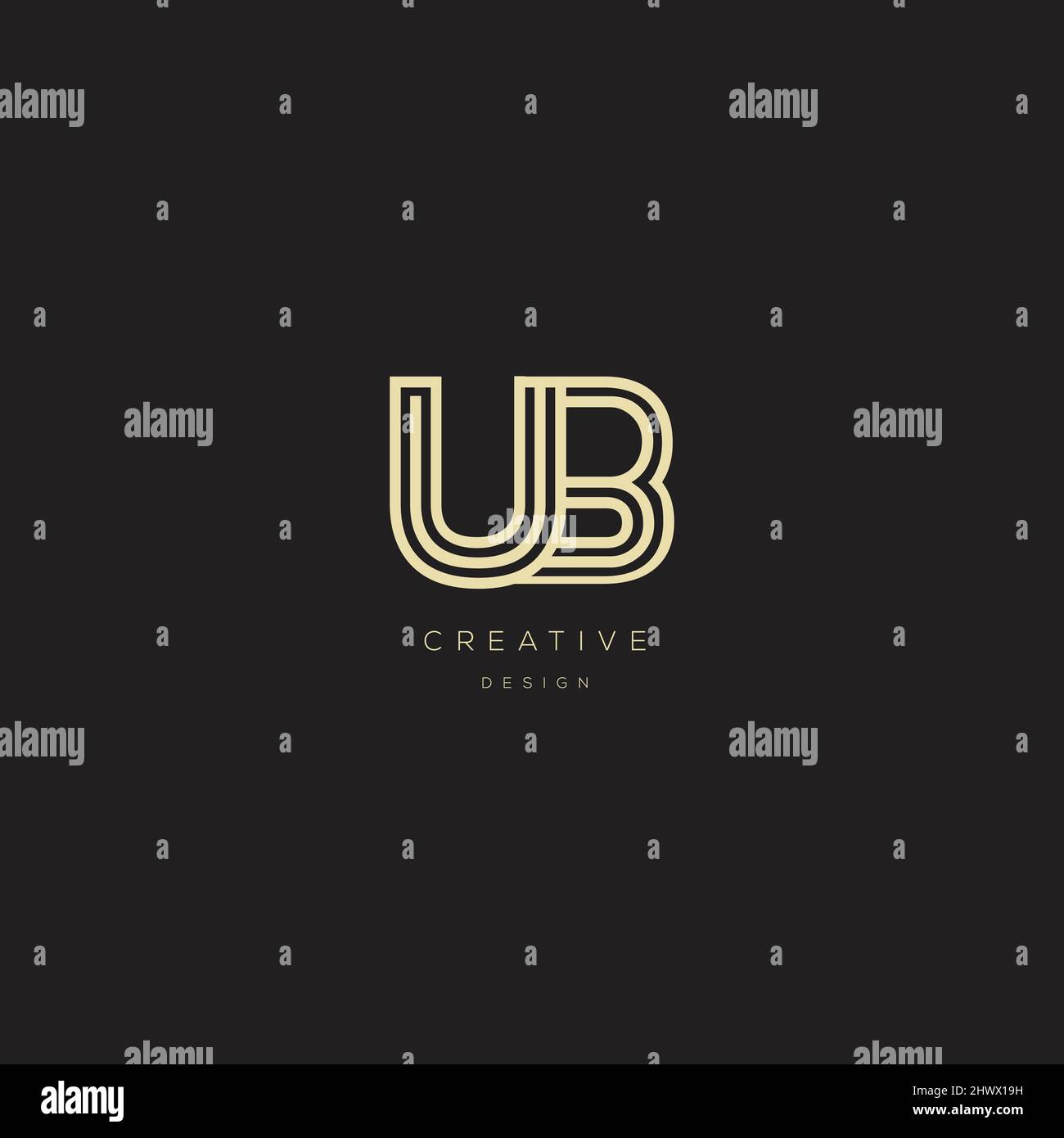 Alphabet letters Initials Monogram logo UB Stock Vector Image & Art - Alamy