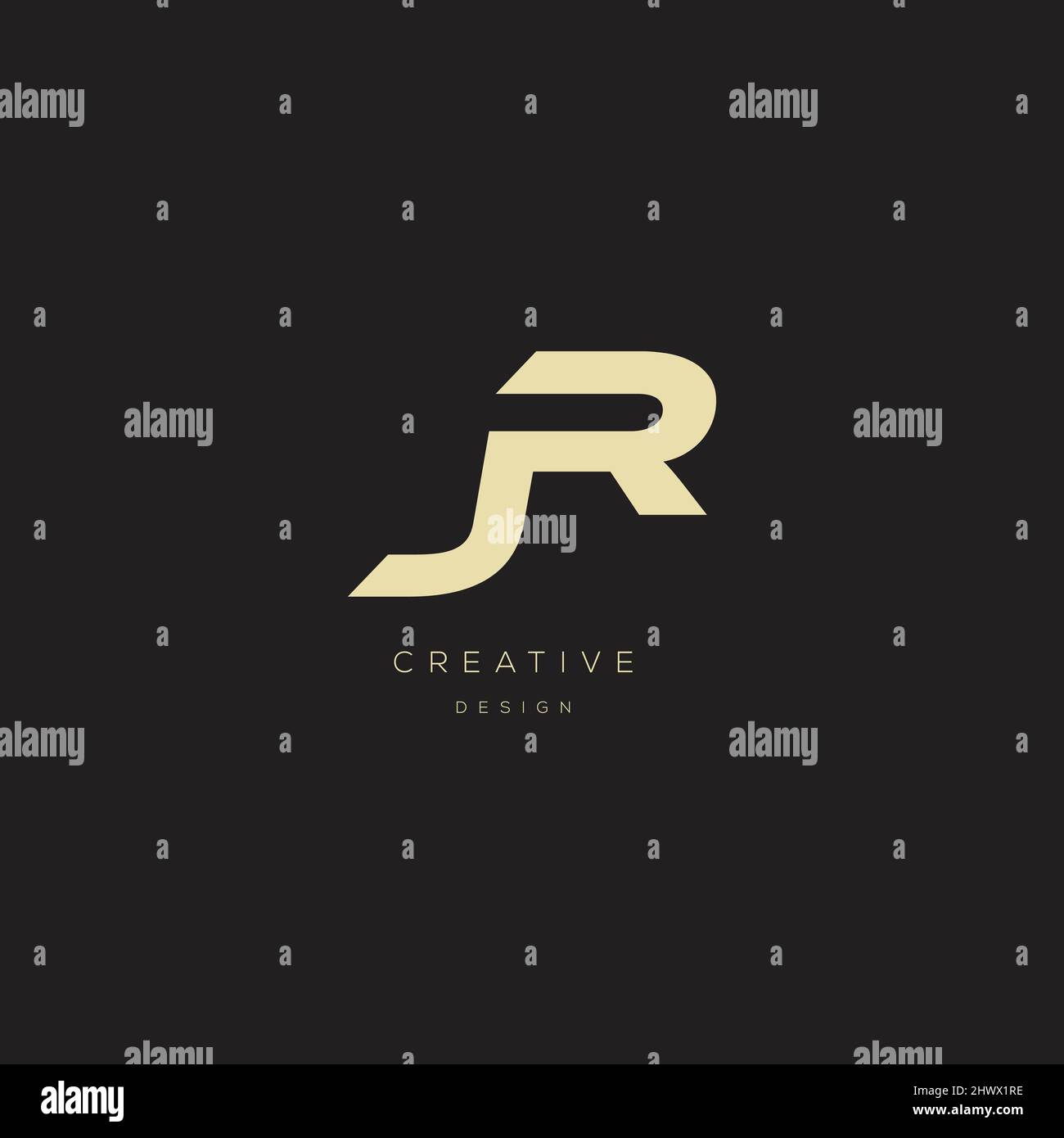 Jr real estate initials logo hi-res stock photography and images - Alamy