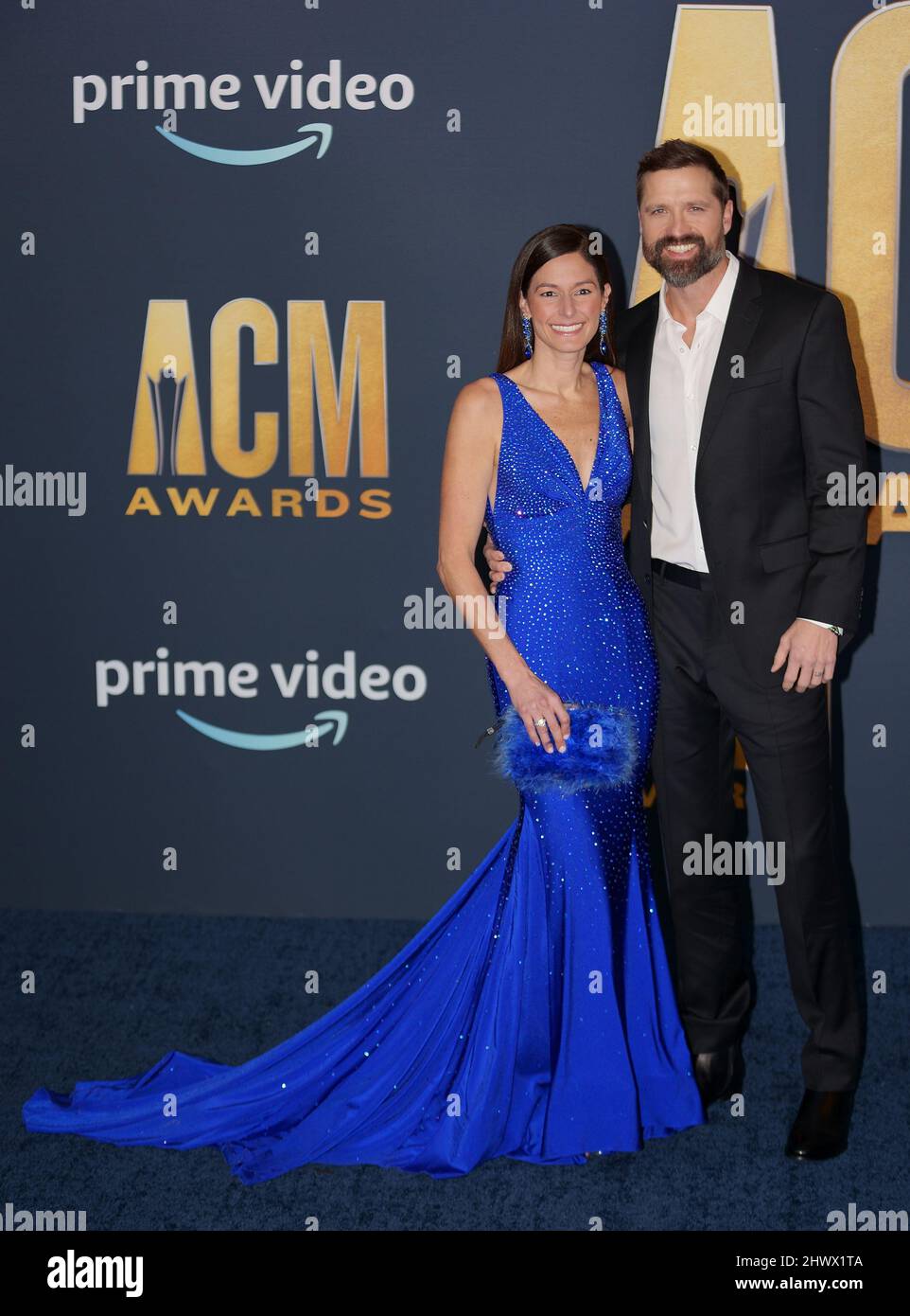 Walker Hayes and his wife Laney Beville Hayes arrive at the 57th ...