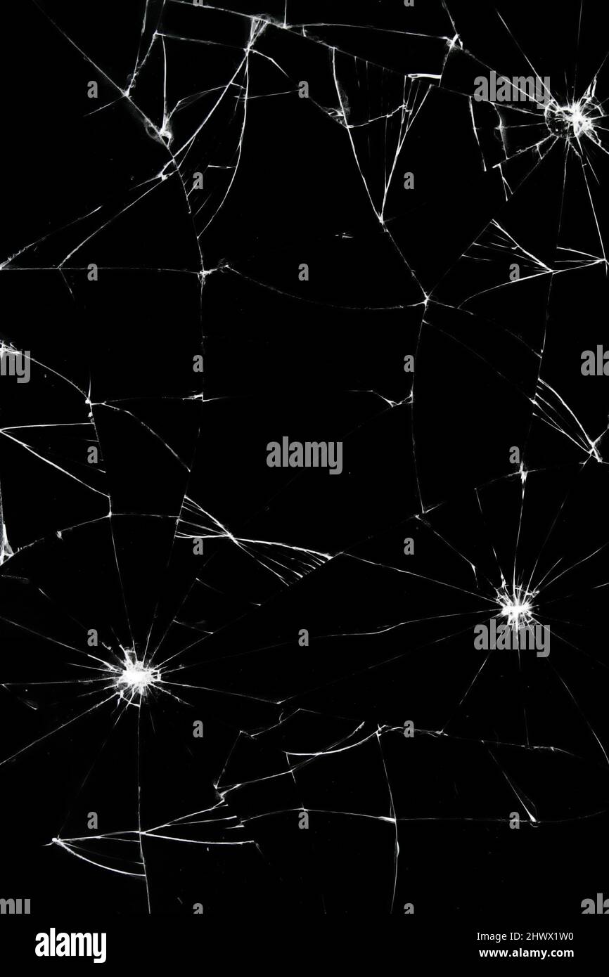 Texture broken glass with cracks. Abstract of cracked screen Smartphone ...