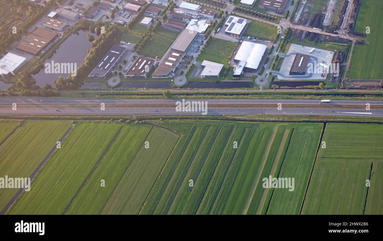 Agricultural landscape of Friesland, one of the northern provinces of ...