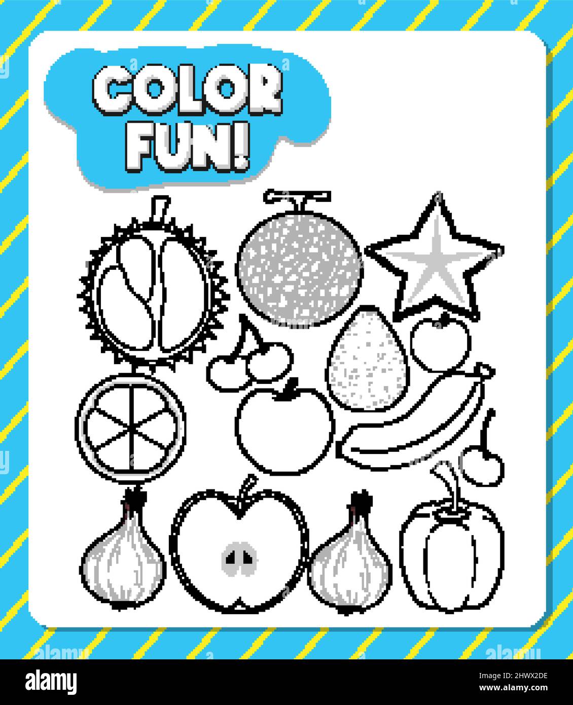 Colouring worksheet for student illustration Stock Vector Image & Art ...