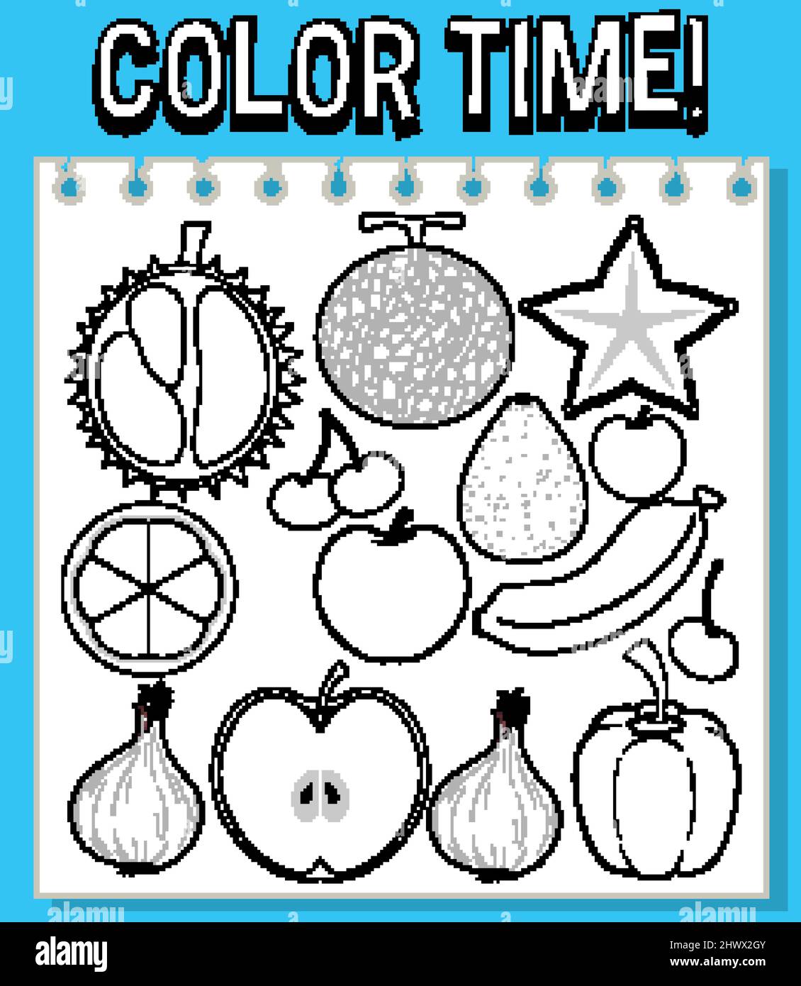 Colouring worksheet for student illustration Stock Vector Image & Art ...
