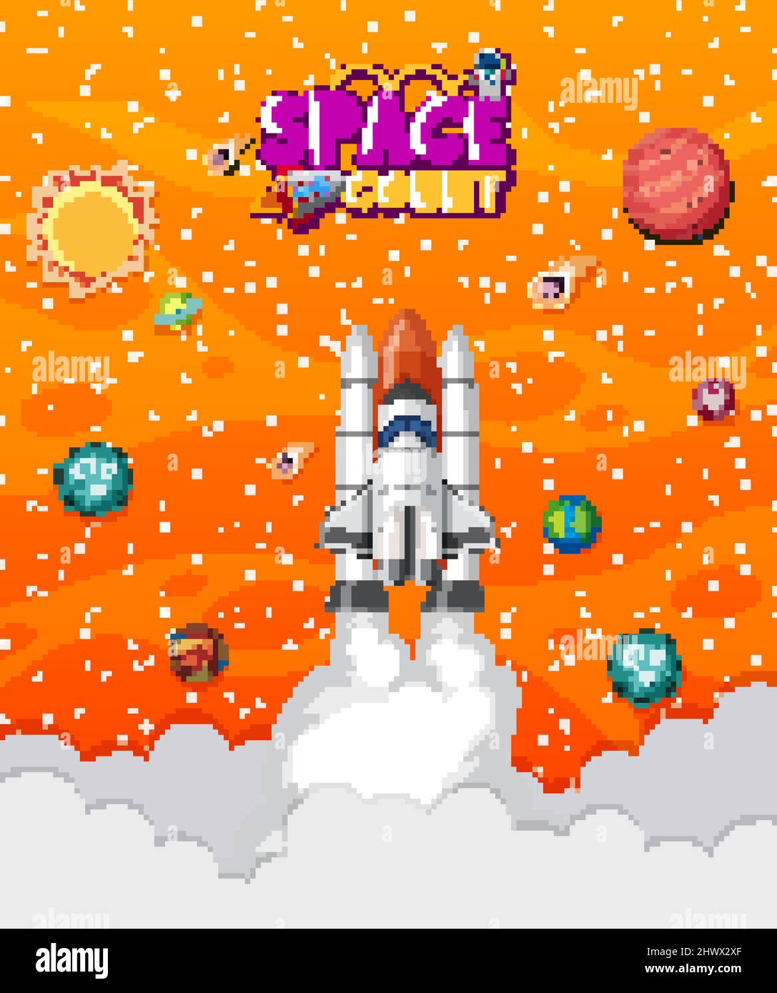 Space element in space background illustration Stock Vector Image & Art ...